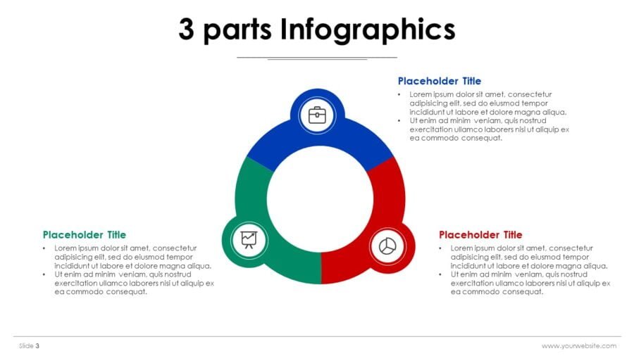 3 Parts Infographics | SlidesBrain