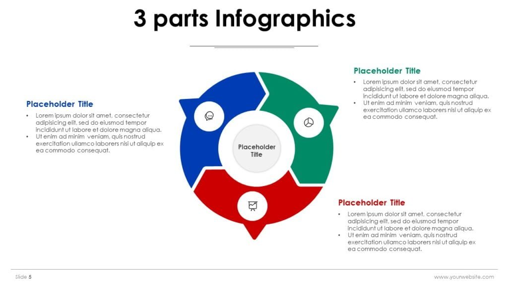 3 Parts Infographics | SlidesBrain