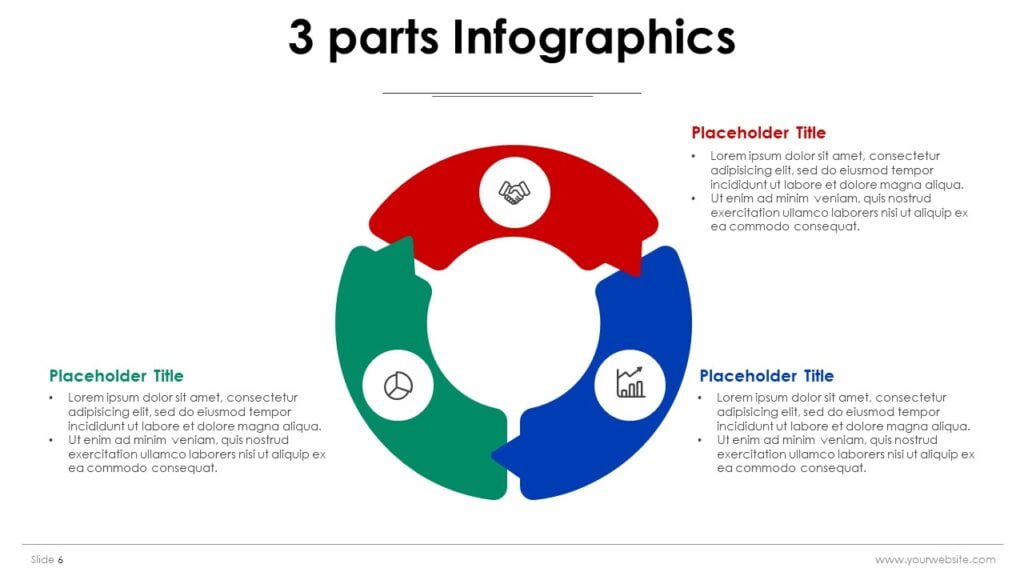 3 Parts Infographics | SlidesBrain