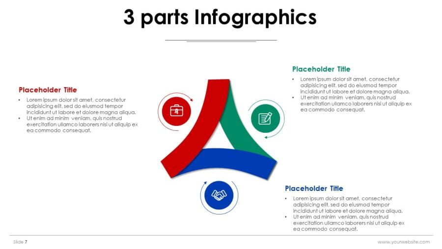 3 Parts Infographics | SlidesBrain