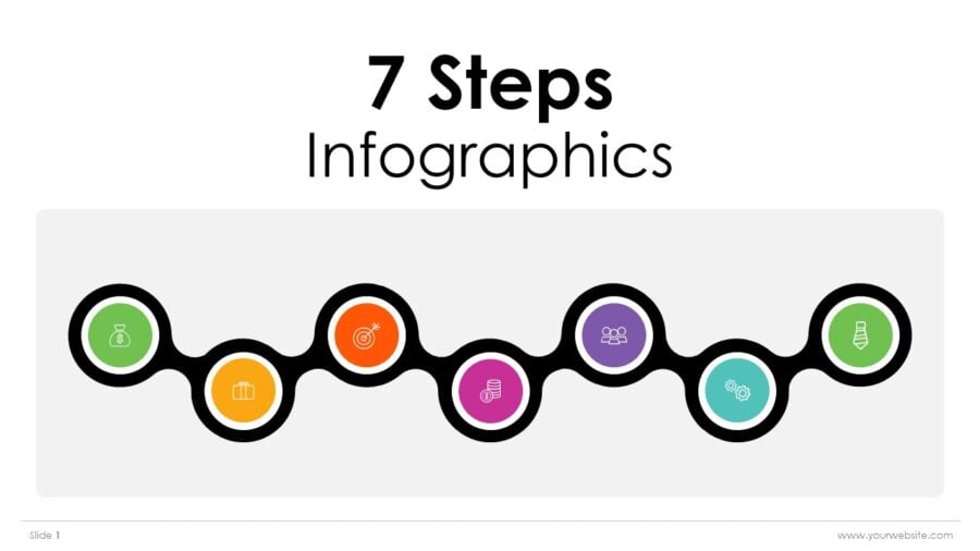7 Steps infographics | SlidesBrain