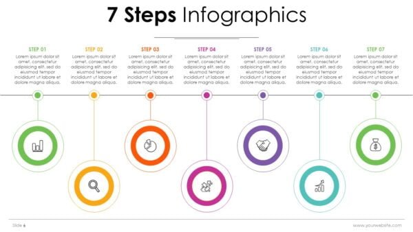 7 Steps infographics | SlidesBrain