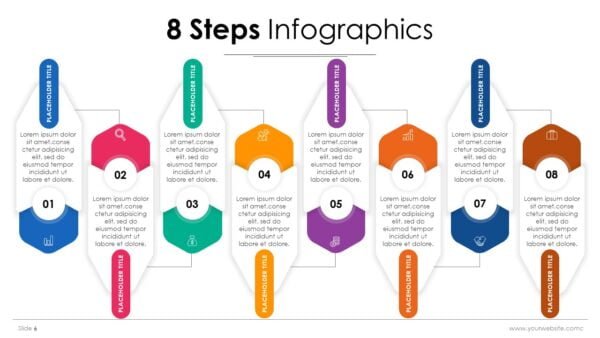 8 Steps infographics | SlidesBrain