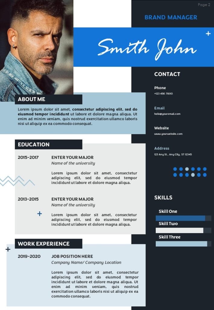 Brand Manager Resume Templates and Google Slides