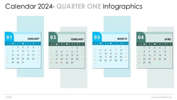 Calendar Infographics 2024 | SlidesBrain