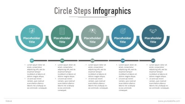 Circle Steps Infographics | SlidesBrain