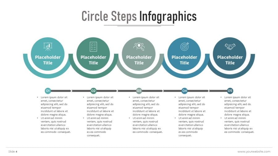 Circle Steps Infographics | SlidesBrain