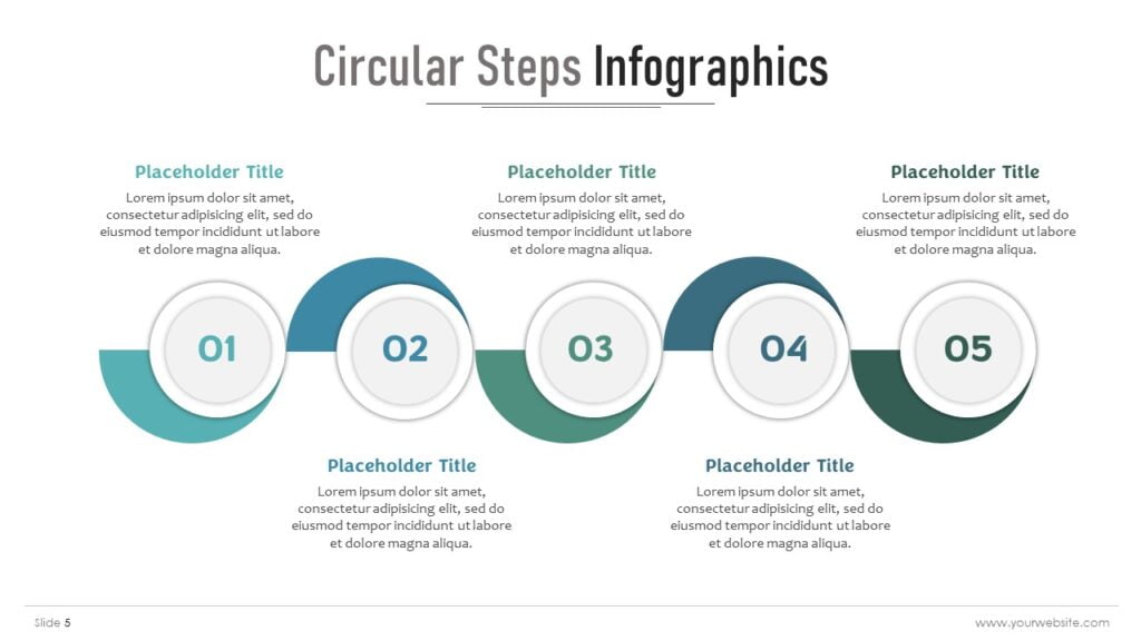 Circle Steps Infographics | SlidesBrain