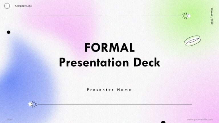 Formal Pitch Deck Presentation Template | PPT and Google Slides