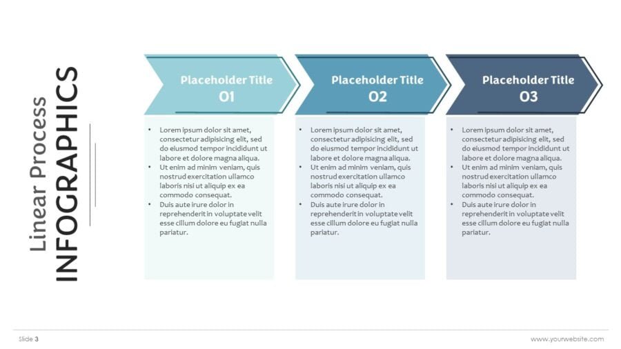 Linear Process Infographics Presentation Templates