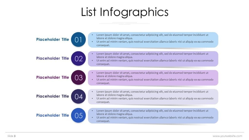 List Infographics | SlidesBrain
