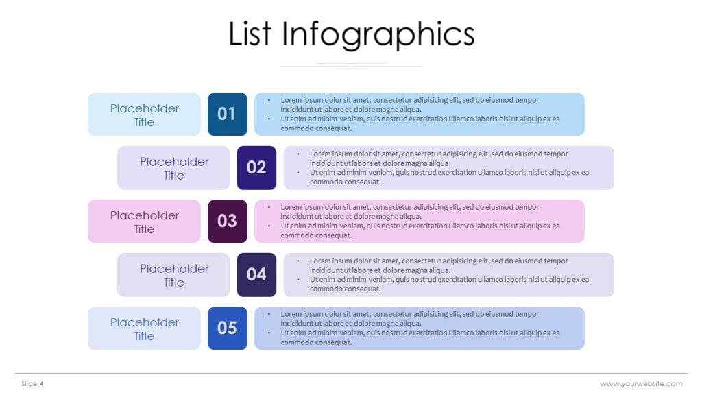 List Infographics | SlidesBrain