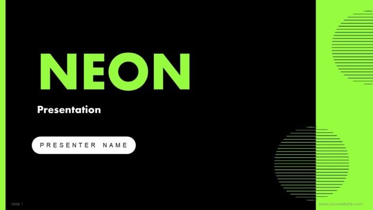 Neon Business Template | SlidesBrain