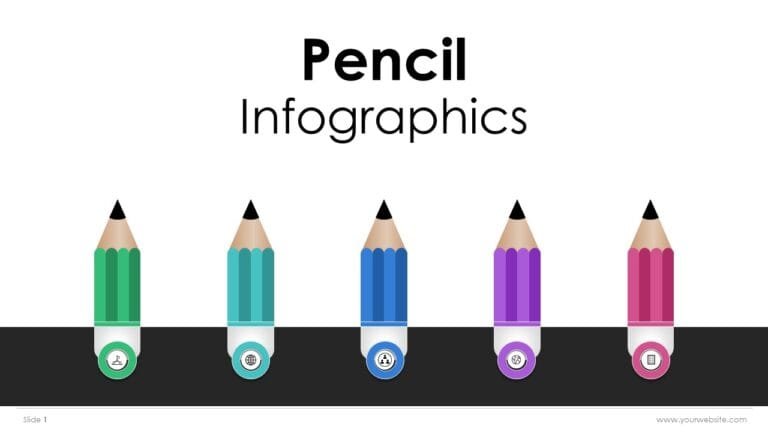 Pencil infographics | SlidesBrain