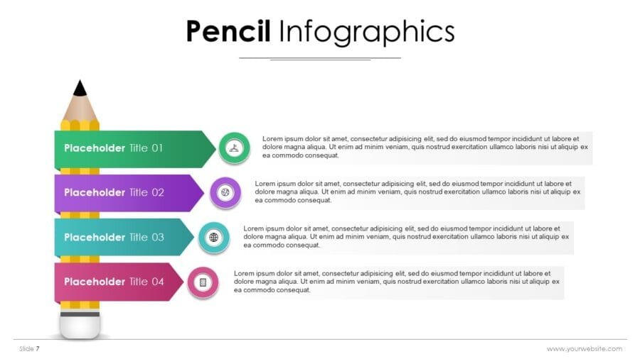 Pencil infographics | SlidesBrain
