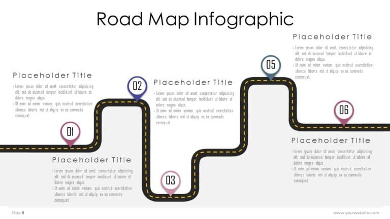 Road Map Infographics | SlidesBrain