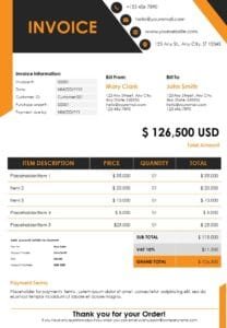Simple Business Invoice A4 Template | PPT & Google Slides