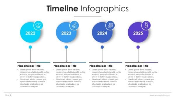 Simple Timeline Infographics | SlidesBrain
