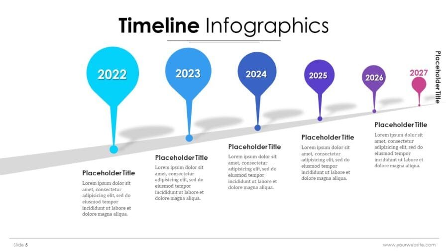 Simple Timeline Infographics | SlidesBrain