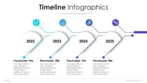 Simple Timeline Infographics | SlidesBrain