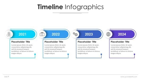 Simple Timeline Infographics | SlidesBrain