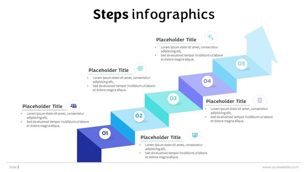 Steps infographics | SlidesBrain