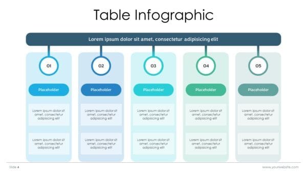 Table Infographics | SlidesBrain
