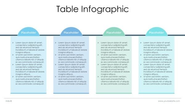 Table Infographics | SlidesBrain