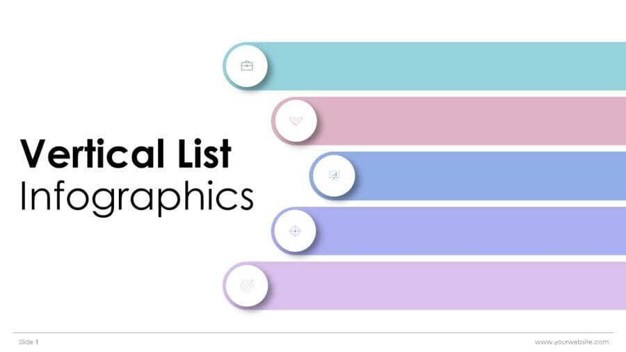 Vertical List Infographics | SlidesBrain