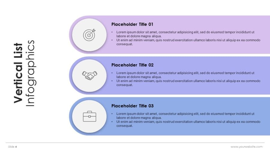 Vertical List Infographics | SlidesBrain