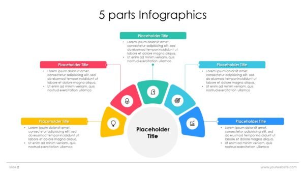 5 Parts Infographics | SlidesBrain