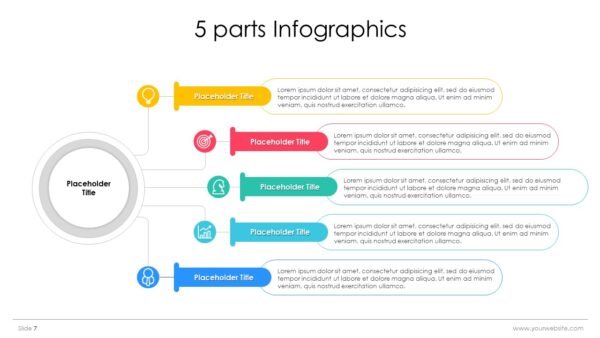 5 Parts Infographics | SlidesBrain