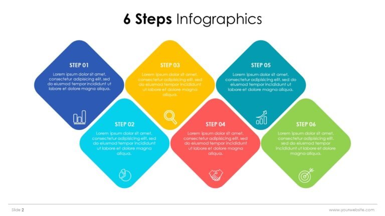 6 Steps Infographics Presentation Templates and Google Slides