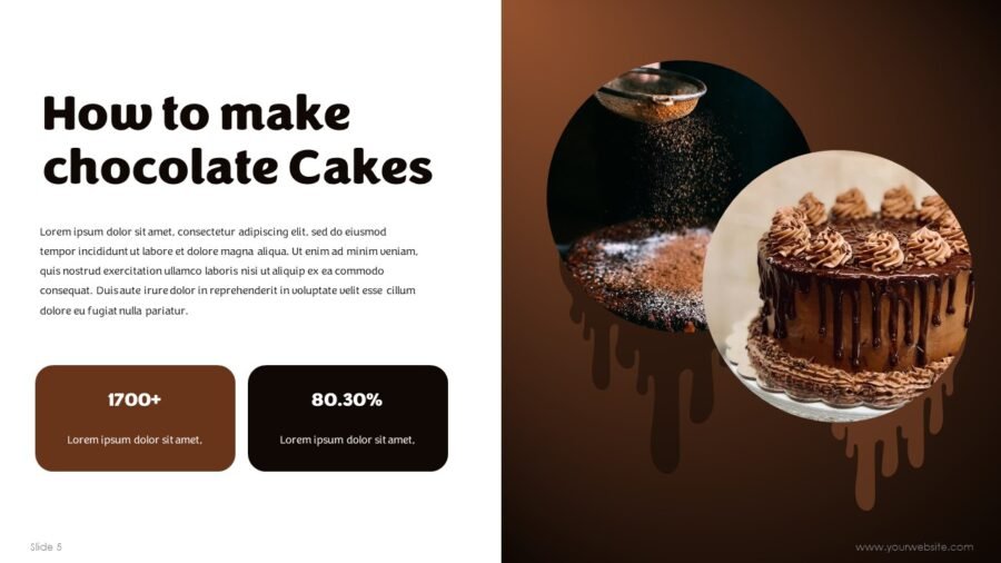 Delicious Chocolate Cakes Presentation Templates