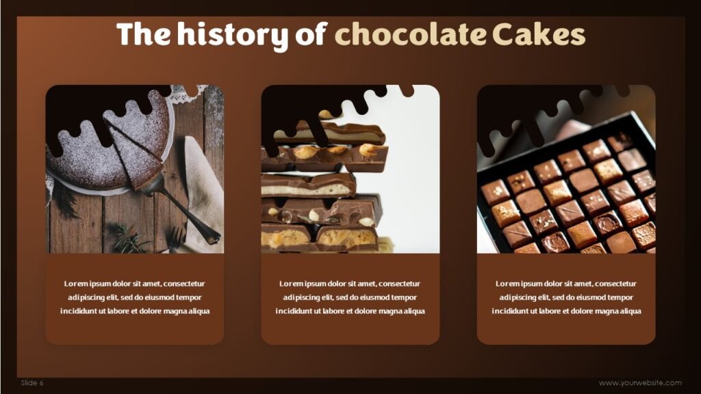 Delicious Chocolate Cakes Presentation Templates