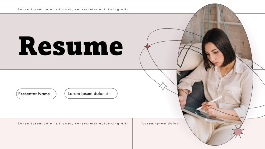Minimal Resume Presentation Templates and Google Slides