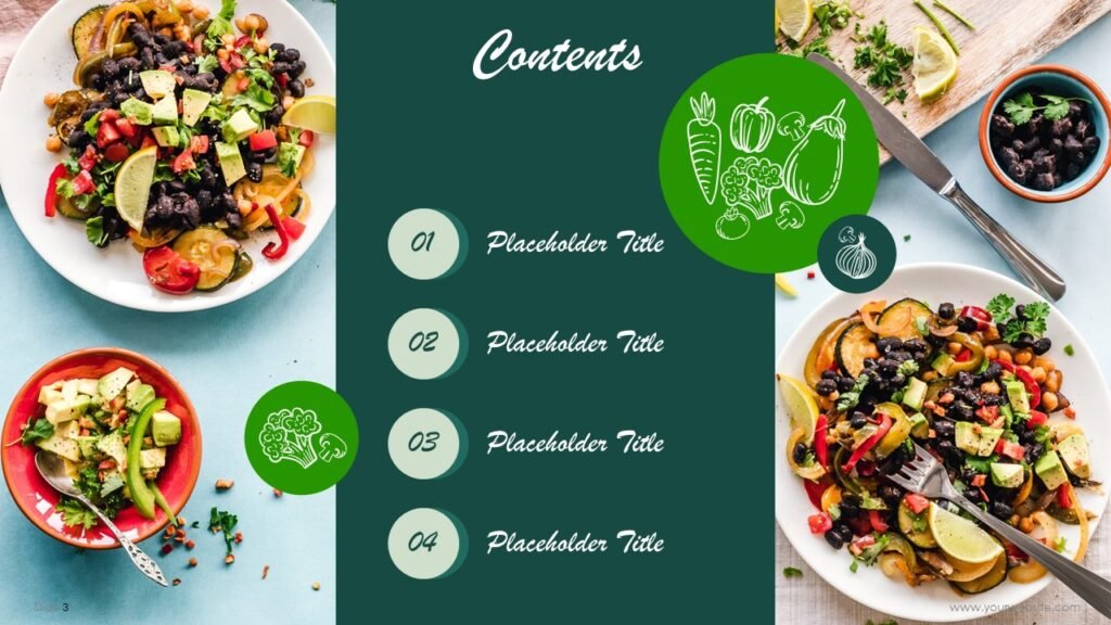 Vegetarian Healthy Food Presentation Templates