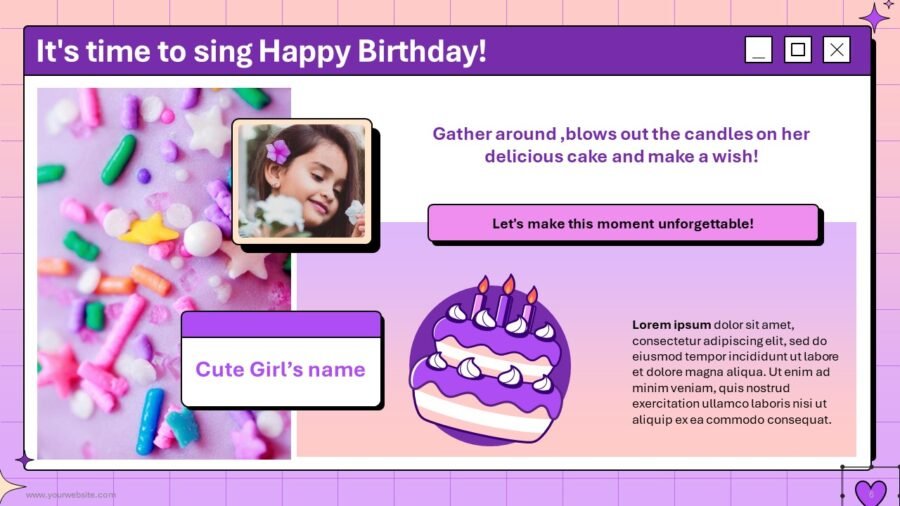 Cute Aesthetic Birthday Presentation Templates and Google Slides