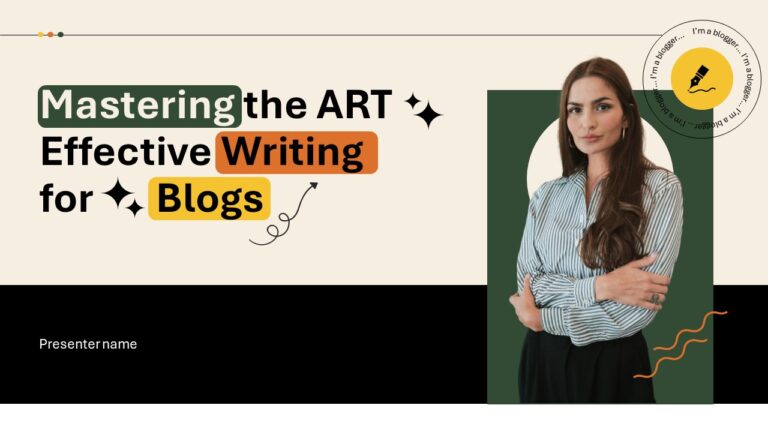 Effective Writing for Blogs Presentation Templates