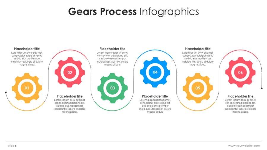 Gears Process Infographics Templates and Google Slides