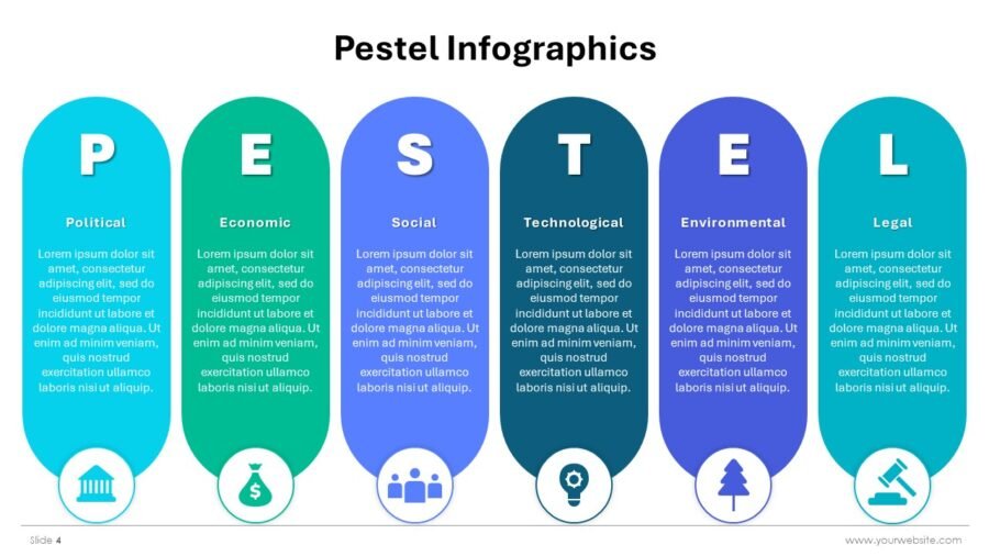 Pestel infographics Templates and Google Slides