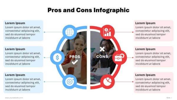 Pros and Cons Infographic Templates and Google Slides