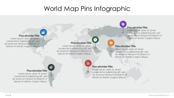 World Map Pins Presentation Templates and Google Slides