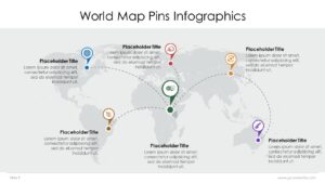 World Map Pins Presentation Templates and Google Slides