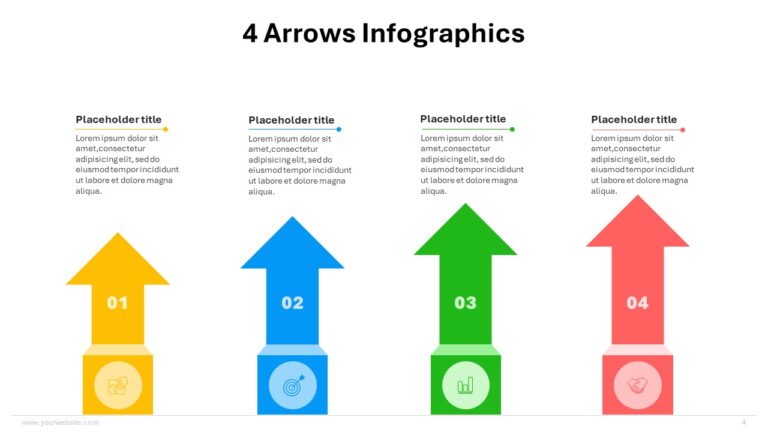 4 Arrows Infographics | SlidesBrain
