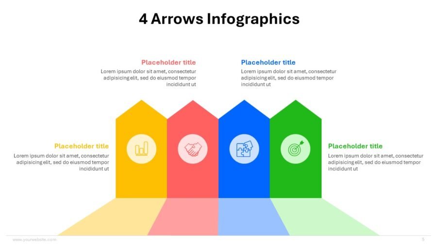 4 Arrows Infographics | SlidesBrain