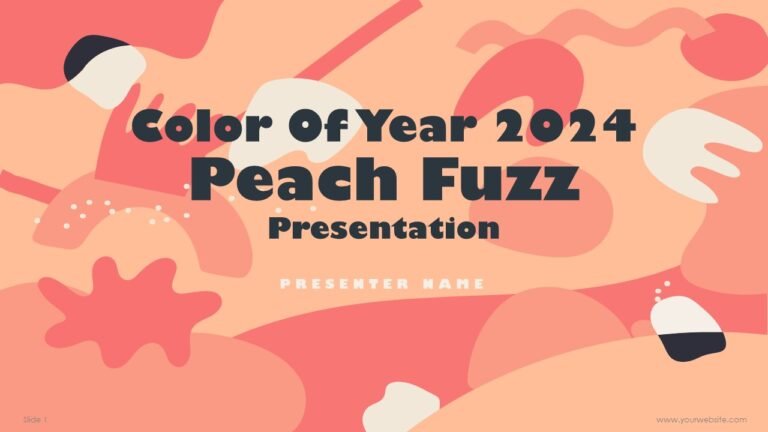 Color of year 2024 Peach Fuzz Template | SlidesBrain