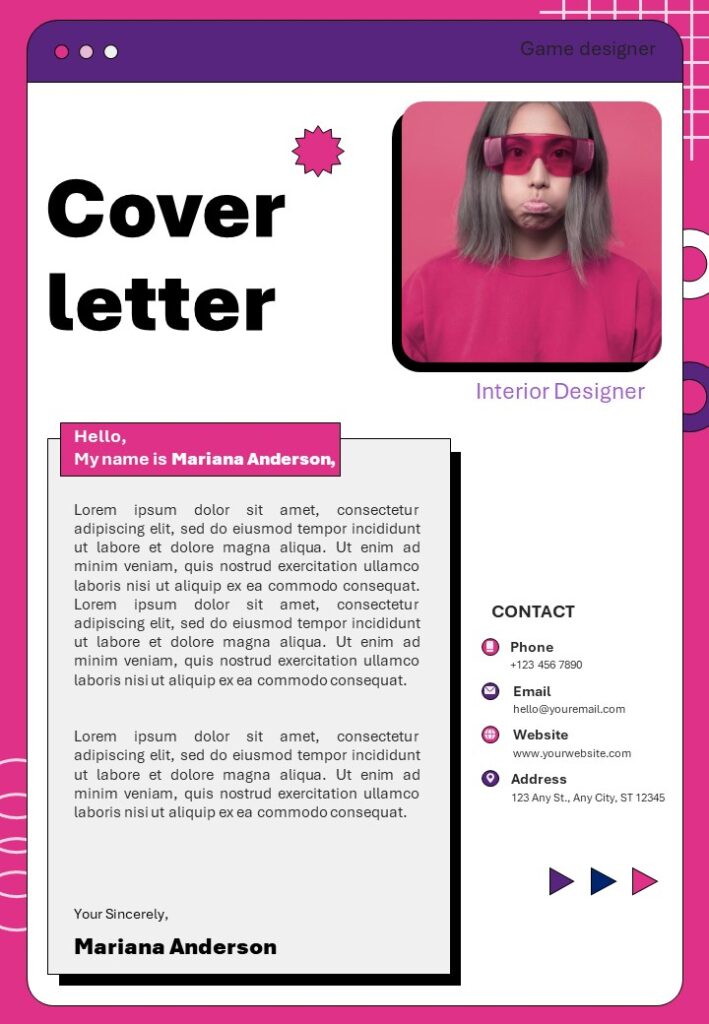 Creative Interior Designer Resume Presentation and Google Slides