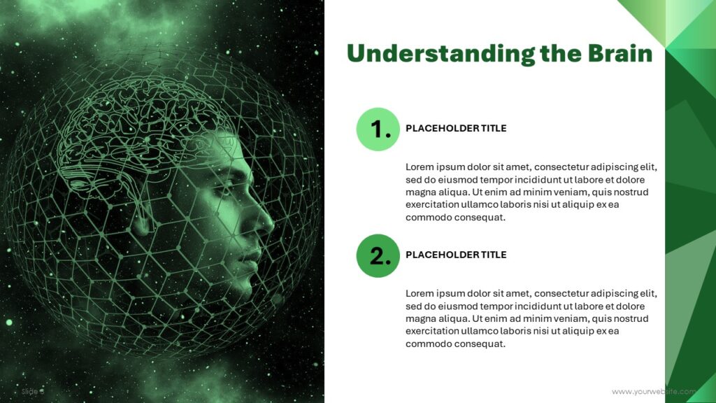 Free Brain Power Geometric PPT Template - SlidesBrain LTD Free Brain Power Geometric PPT Template - SlidesBrain LTD
