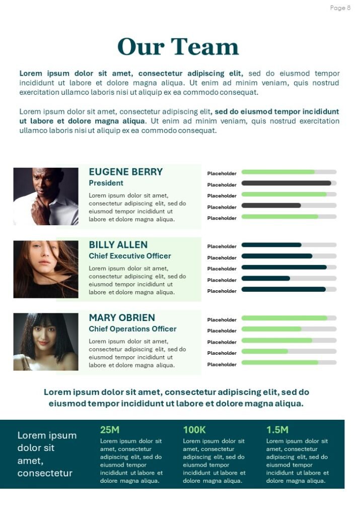 Green Abstract Project Proposal A4 Templates and Google slides